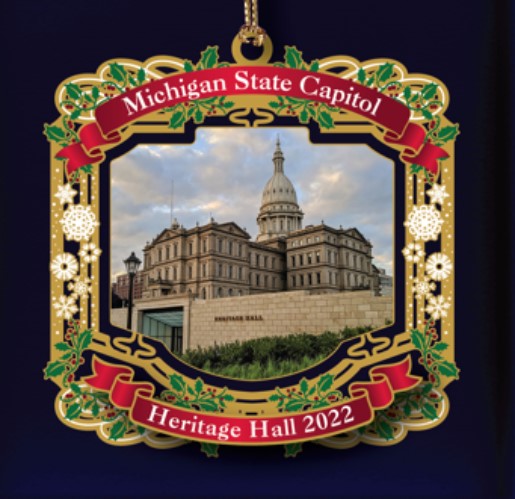 2022 Michigan Capitol Ornament – Michigan Capitol Gift Shop